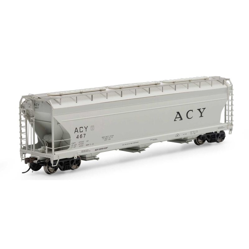 HO ACF 4600 3-Bay Center Flow Hopper, AC&Y #467 Model Train | Athearn