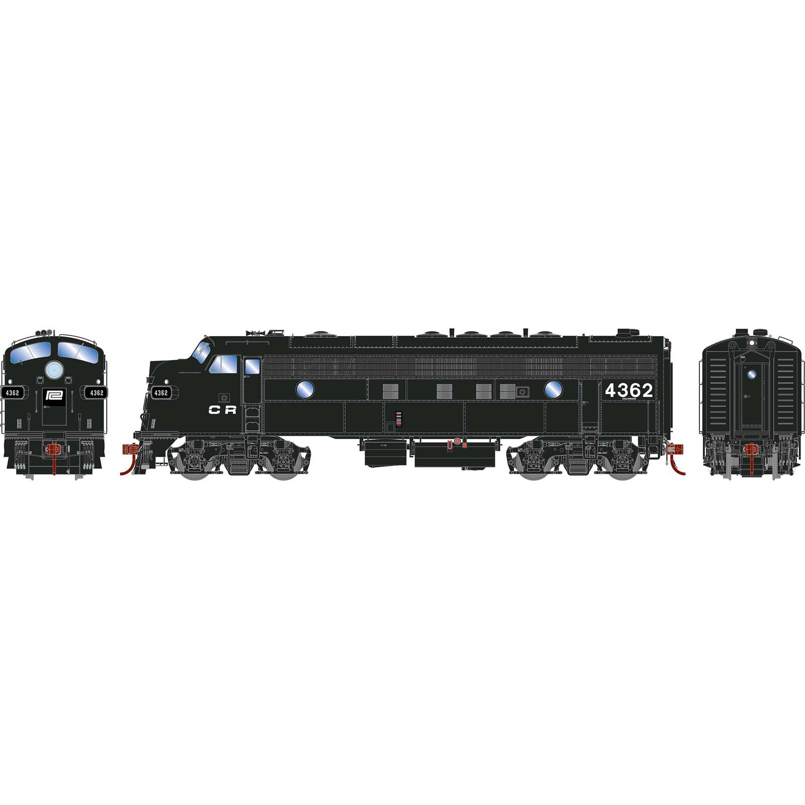 HO FP7 Locomotive, CR #4362 Model Train | Athearn | Athearn