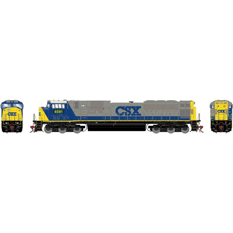 HO G2 SD80MAC with DCC & Sound, CSX/YN2 #4591 Model Train | Athearn | Athearn