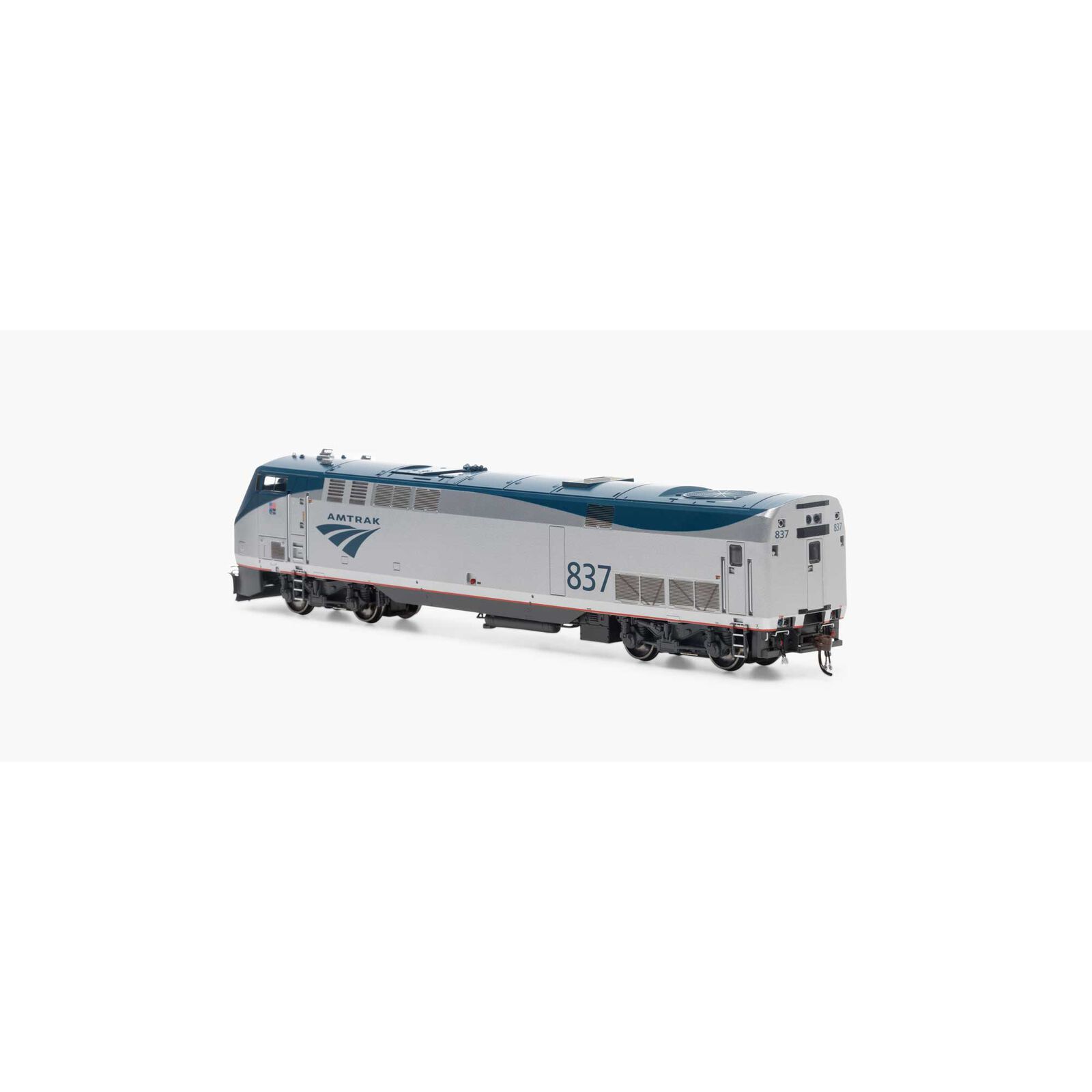 HO P40DC Locomotive with DCC & Sound, Amtrak, Phase V #837 Model Train | Athearn