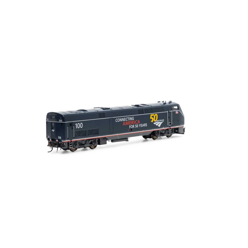 HO P42 with DCC & Sound,Amtrak/50th Midnight Blue#100 Model Train | Athearn