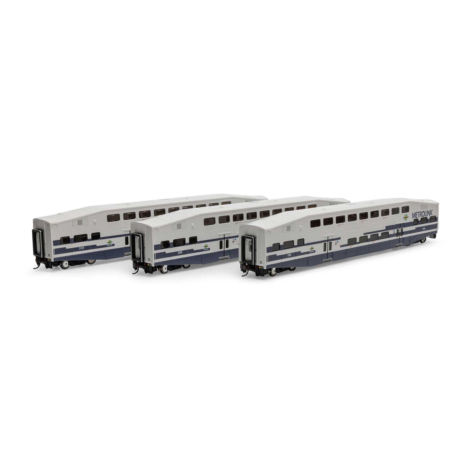 HO Bombardier Coach, SCAX #199 / #205 / #210 (3) Model Train | Athearn