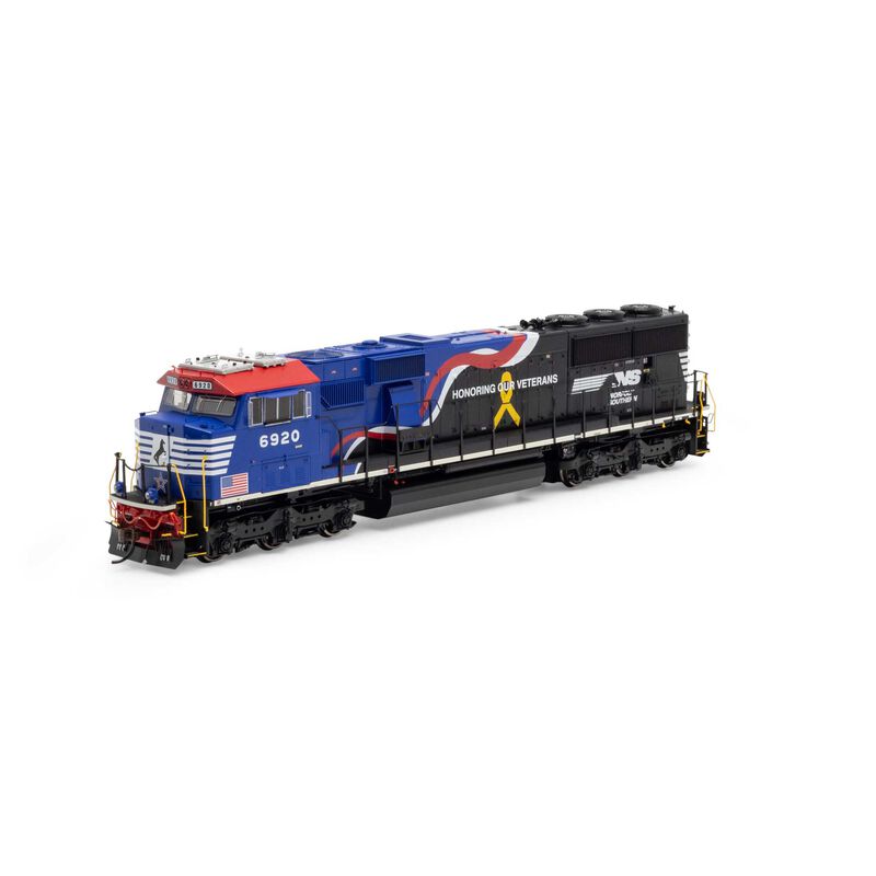 HO SD60E Locomotive with DCC & Sound, NS/Veterans #6920 Model Train ...