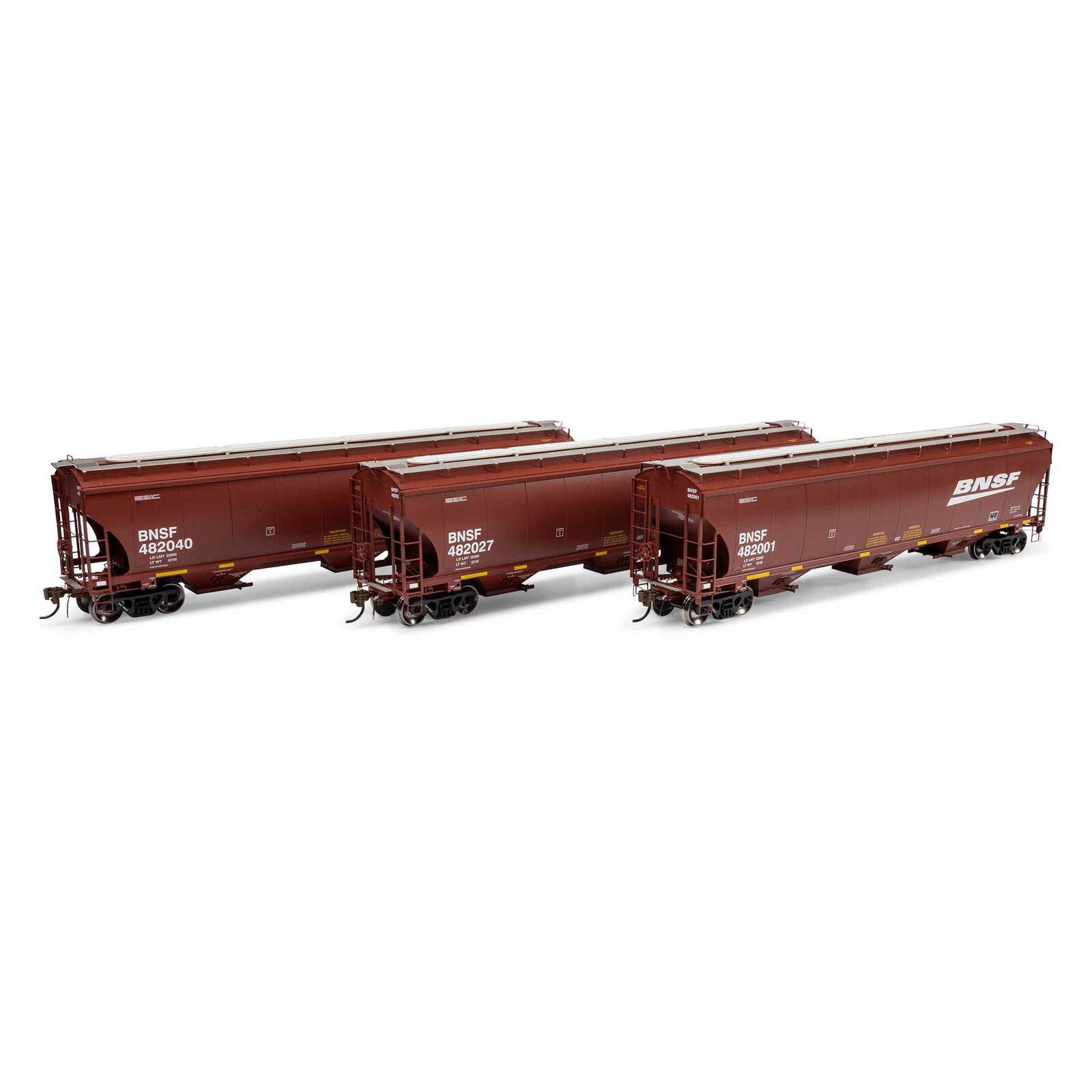 HO GEN Trinity 5161 Covered Hopper, BNSF #482001/482027/482040 (3 ...