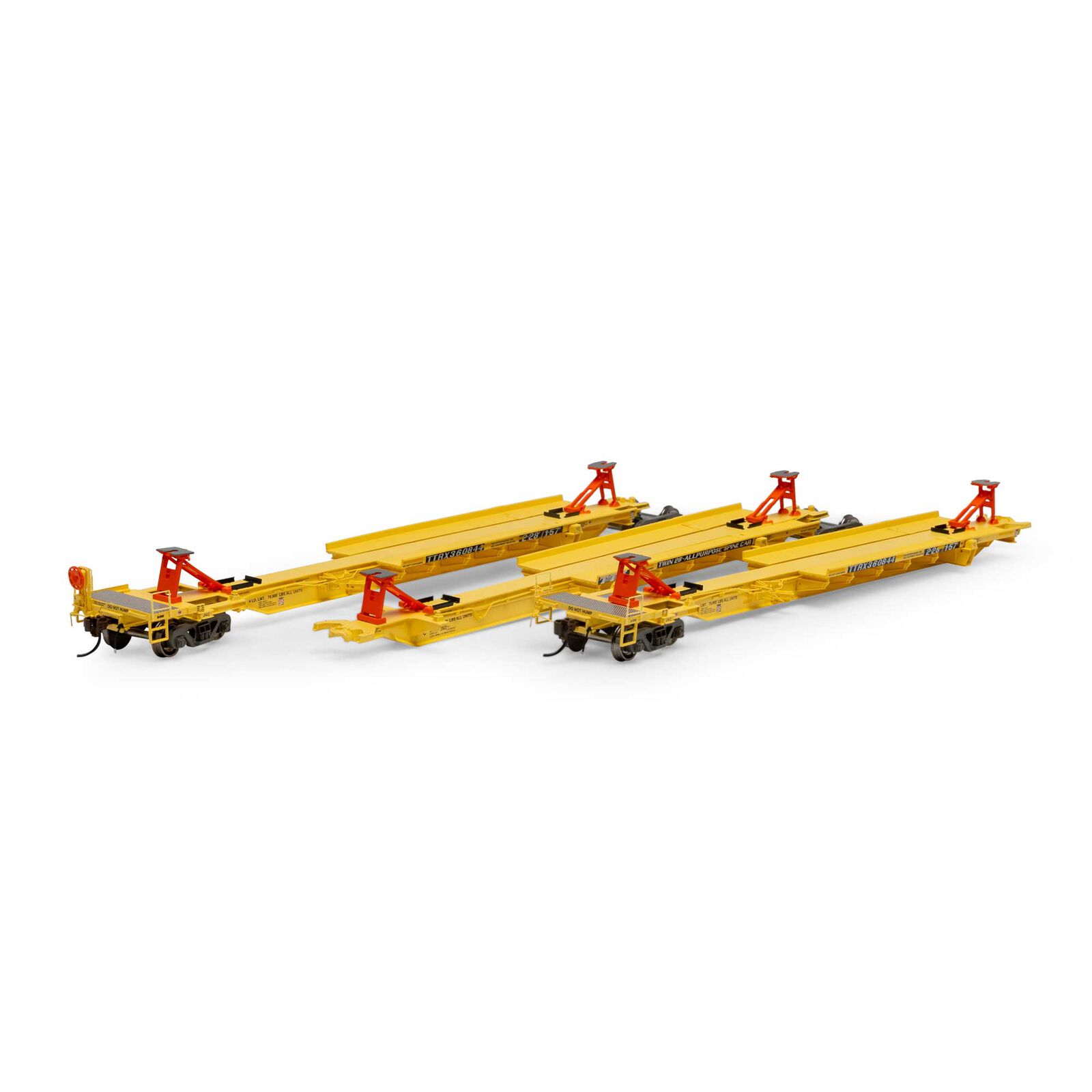 HO RTR 57' Trinity Spine Car, TTRX/Faded #360999(3) Model Train | Athearn