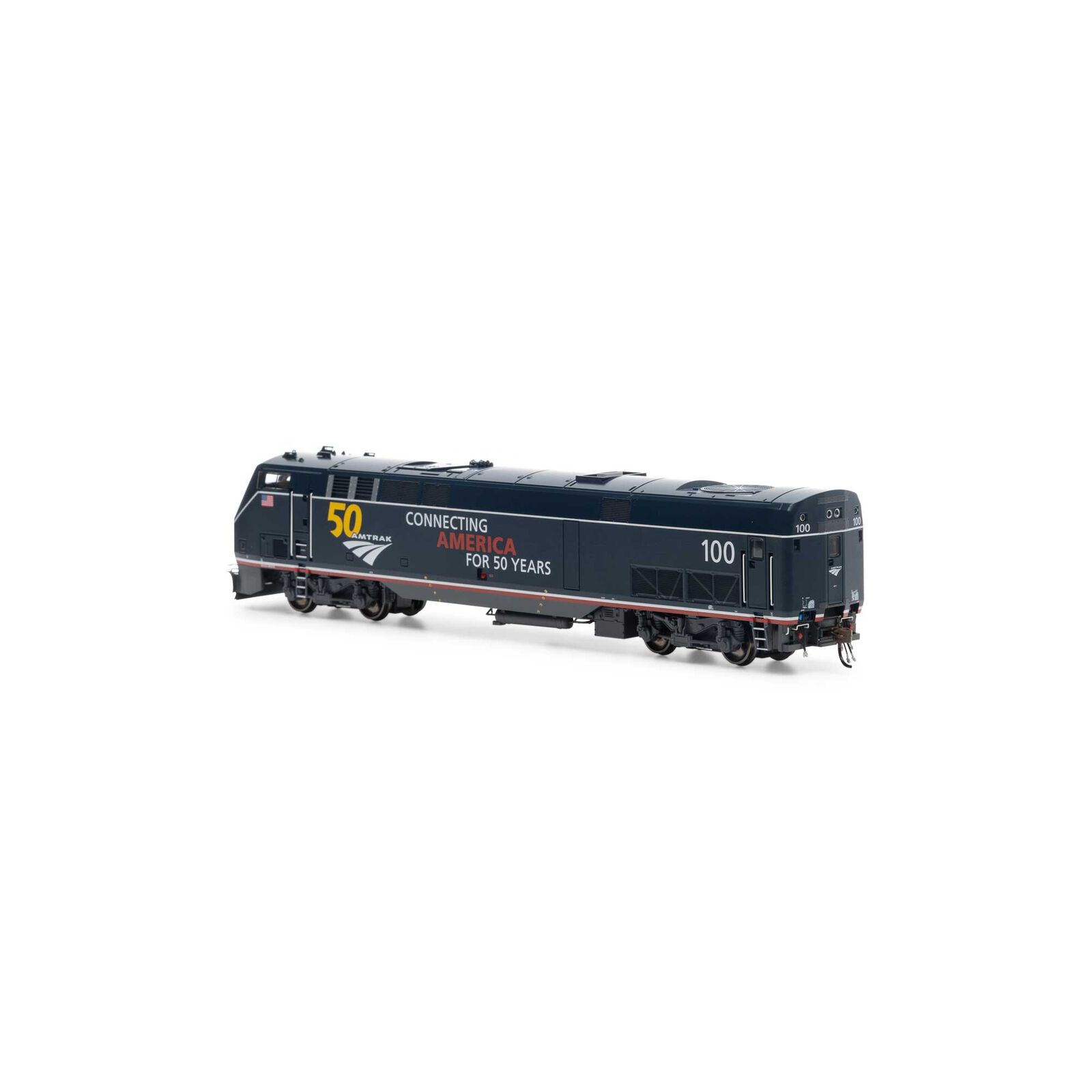 HO P42 with DCC & Sound,Amtrak/50th Midnight Blue#100 Model Train | Athearn