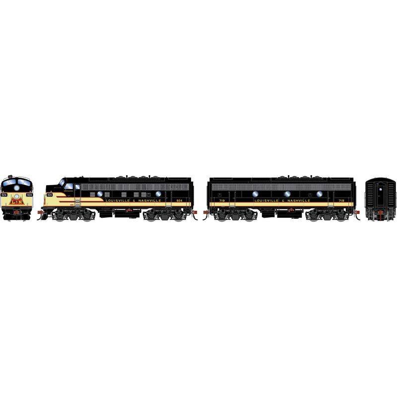 HO F9A / F9B Locomotive Set with DCC & Sound, Freight LN #924, #719 ...