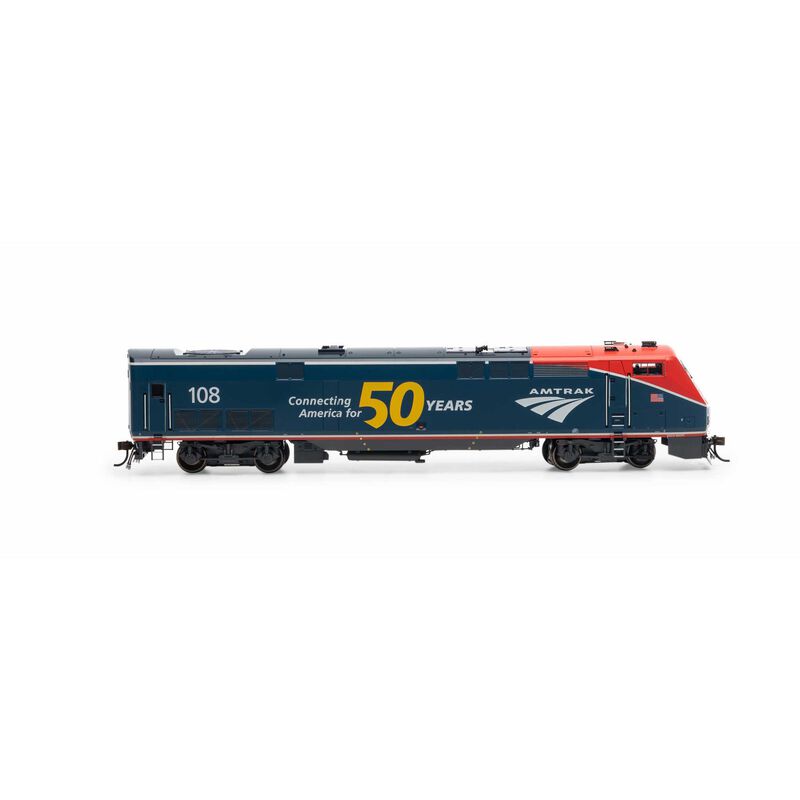 HO P42 with DCC & Sound, Amtrak/50th Phase VI #108 Model Train | Athearn