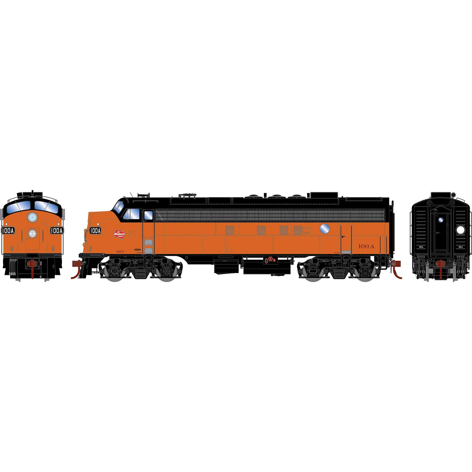 HO FP7A/F7B Locomotive with DCC & Sound, MILW #100A/117B Model Train ...