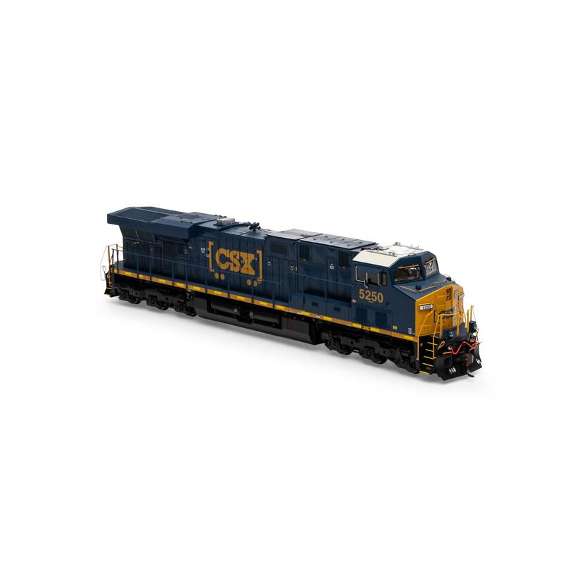 HO ES44DC Locomotive with DCC & Sound, CSX, Boxcar #5250 Model Train | Athearn