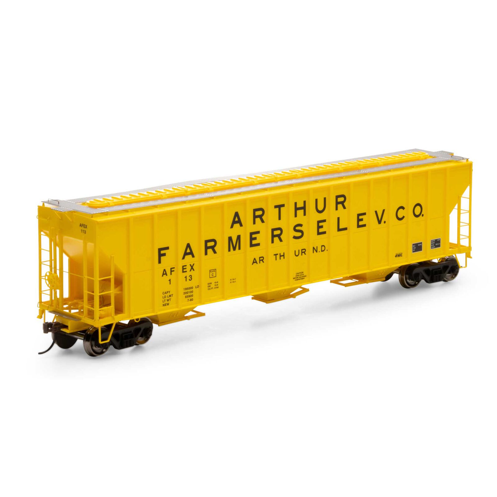 HO RTR FMC 4700 Covered Hopper, AFEX #113 Model Train | Athearn