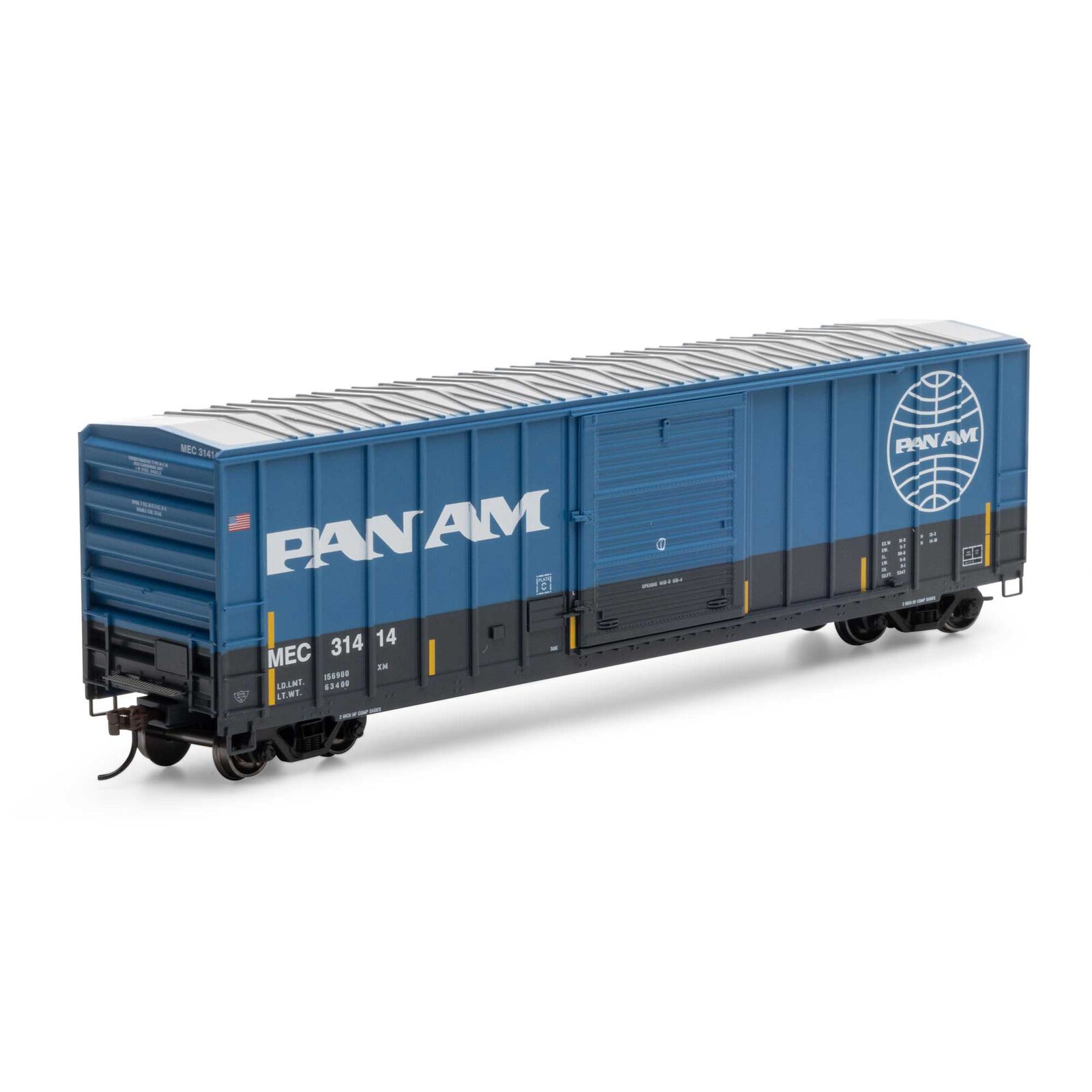 HO 50' FMC 5347 Box, MEC / Pan Am #31414 Model Train | Athearn