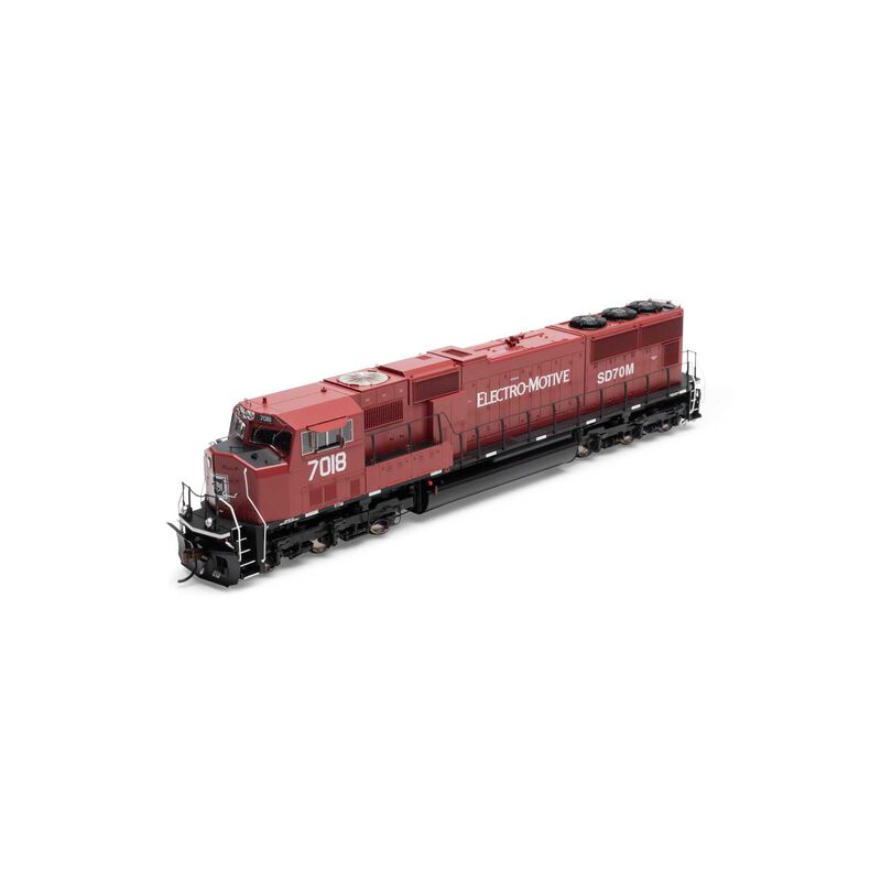 HO SD70M Locomotive with DCC & Sound, EMDX / Maroon / Black #7018 Model ...