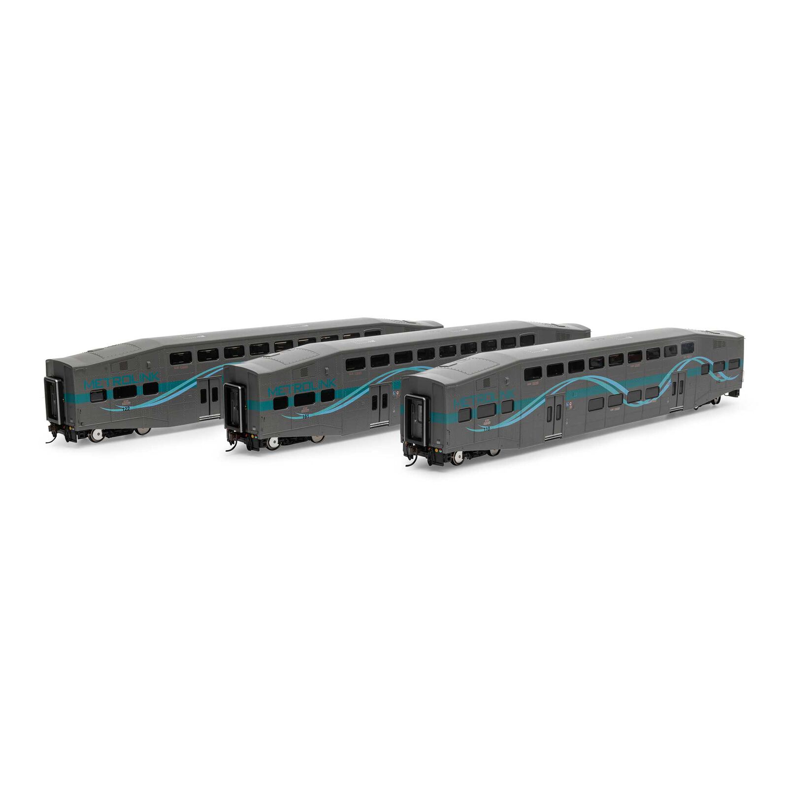 HO Bombardier Coach, SCAX #110 / #122 / #161 (3) Model Train | Athearn