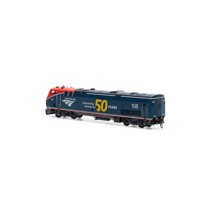 HO P42 with DCC & Sound, Amtrak/50th Phase VI #108 Model Train | Athearn