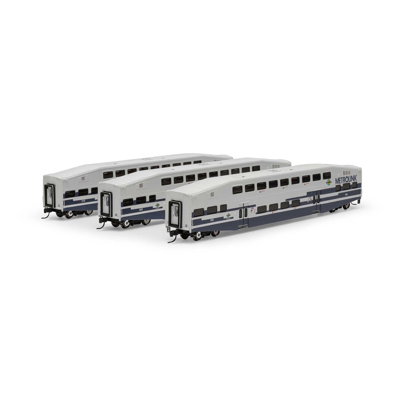 N Bombardier Coach, SCAX #199 / #205 / #210 (3) Model Train | Athearn