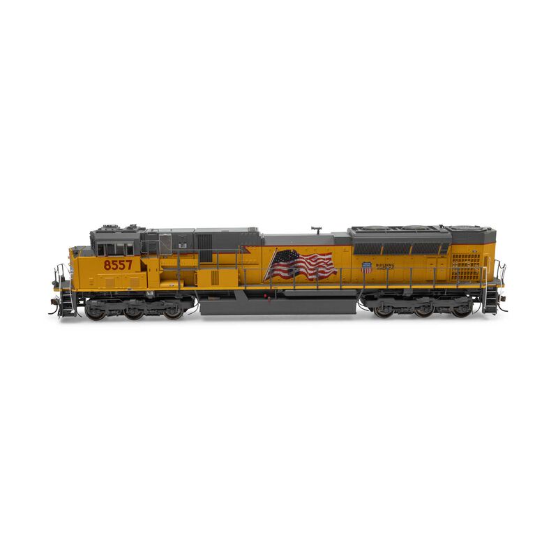 HO EMD SD90MAC-H Ph2 Locomotive, with DCC & Sound, UP 'Flag' Legendary Liveries #8557 Model ...