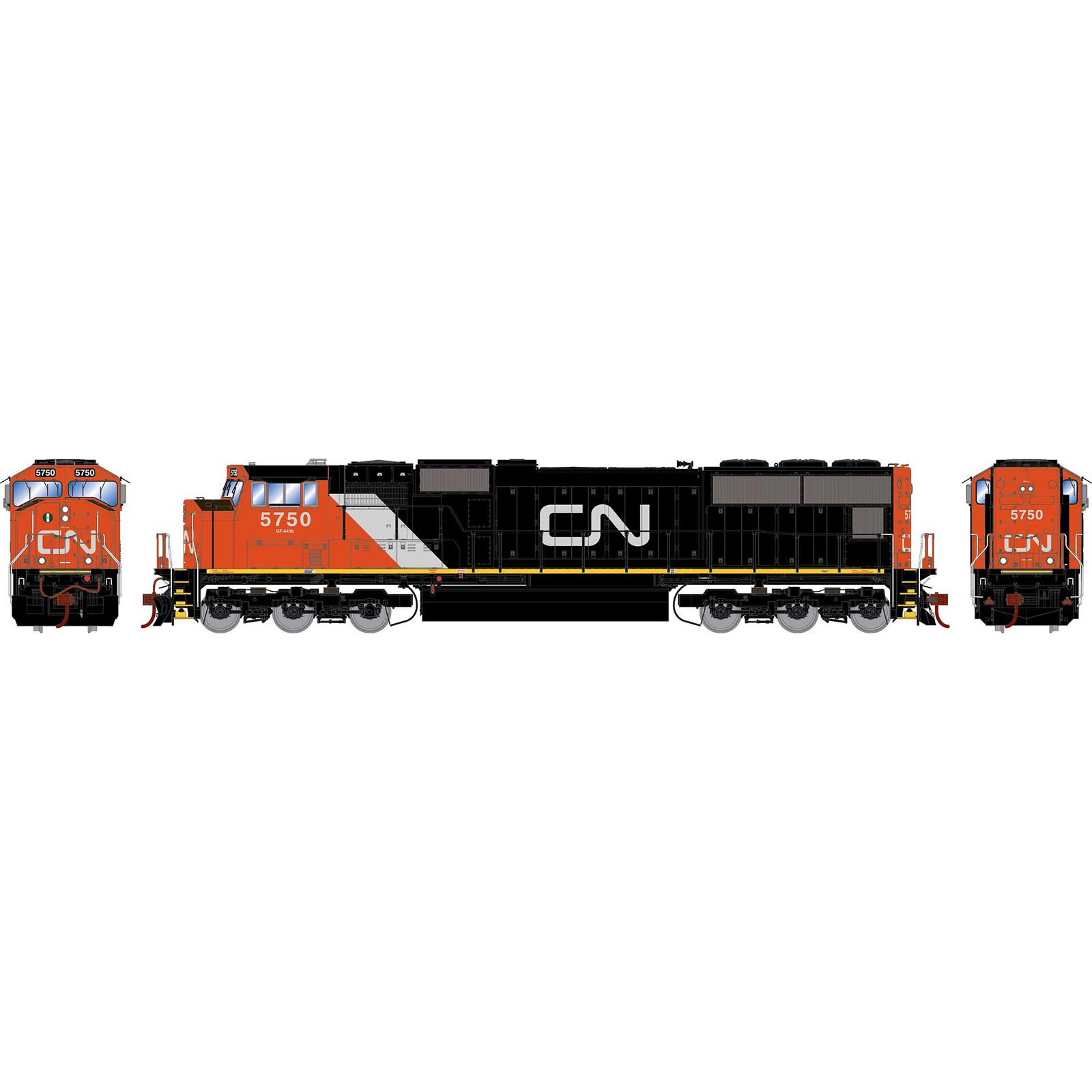 HO SD75I with DCC & Sound, Canadian National #5750 Model Train ...