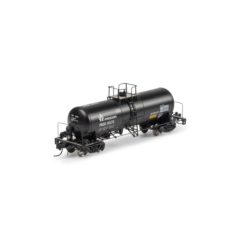 N 13,600-Gallon Acid Tank, PROX, Black #16575 Model Train | Athearn