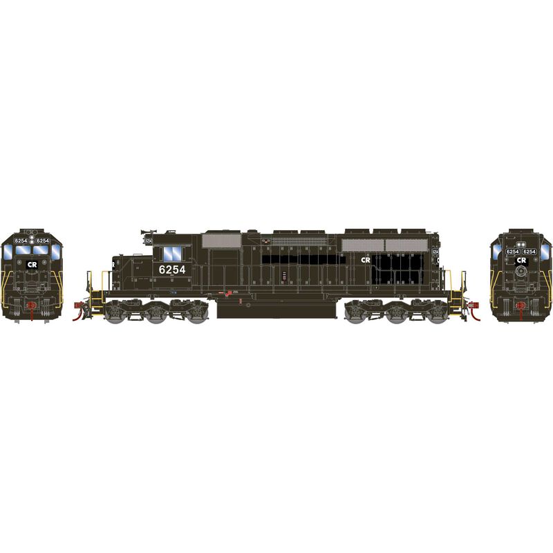 HO SD40 Locomotive with DCC & Sound, CR / PC Patched #6254 Model Train ...