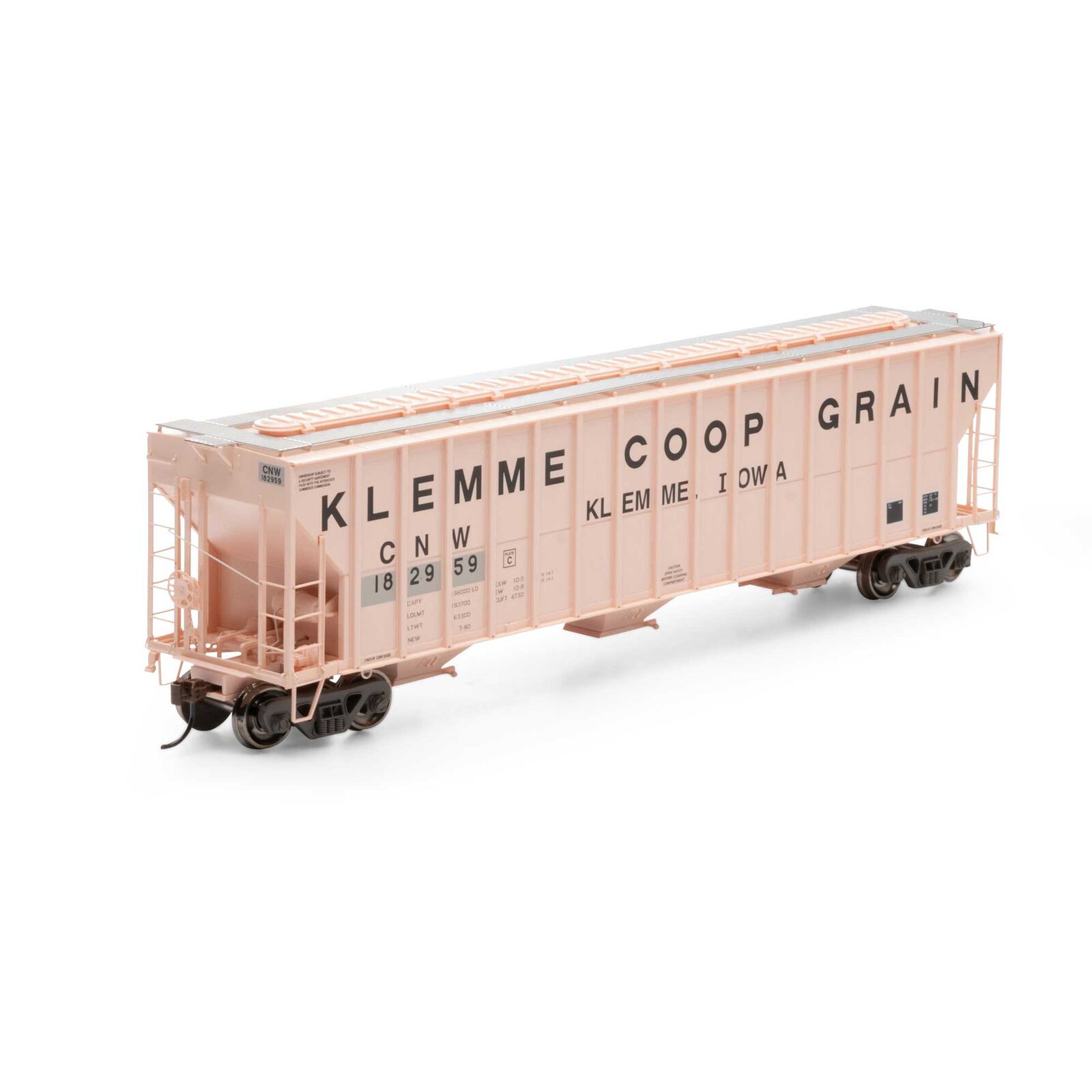 HO RTR FMC 4700 Covered Hopper, C&NW #182959 Model Train | Athearn