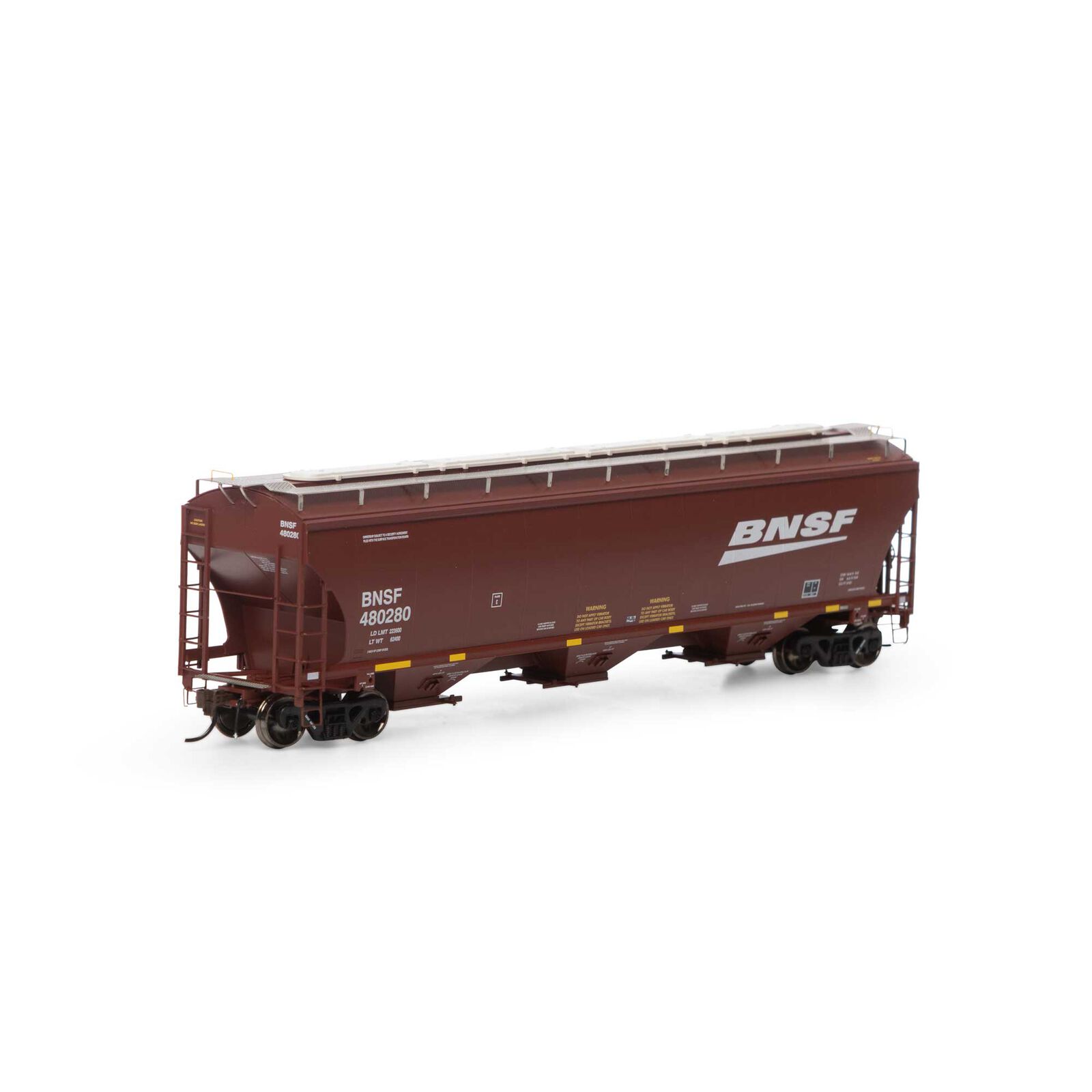 HO Trinity 3-Bay Hopper BNSF Wedge #480280 Model Train | Athearn