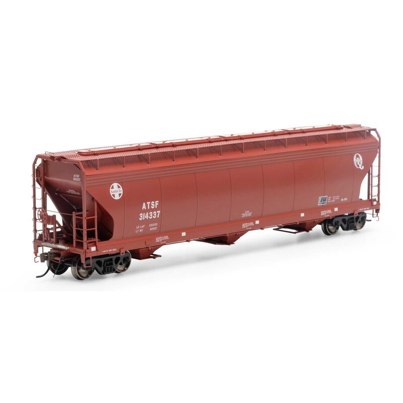 HO ACF 4600 3-Bay Center Flow Hopper, ATSF #314337 Model Train | Athearn