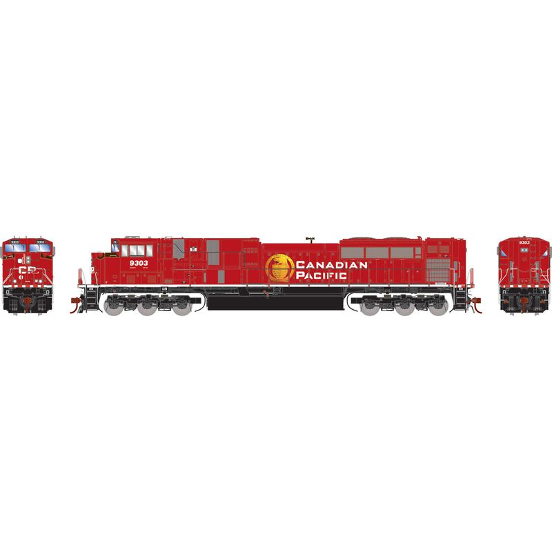 HO EMD SD90MAC-H Ph2 Locomotive, with DCC & Sound, CP #9303 Model Train | Athearn