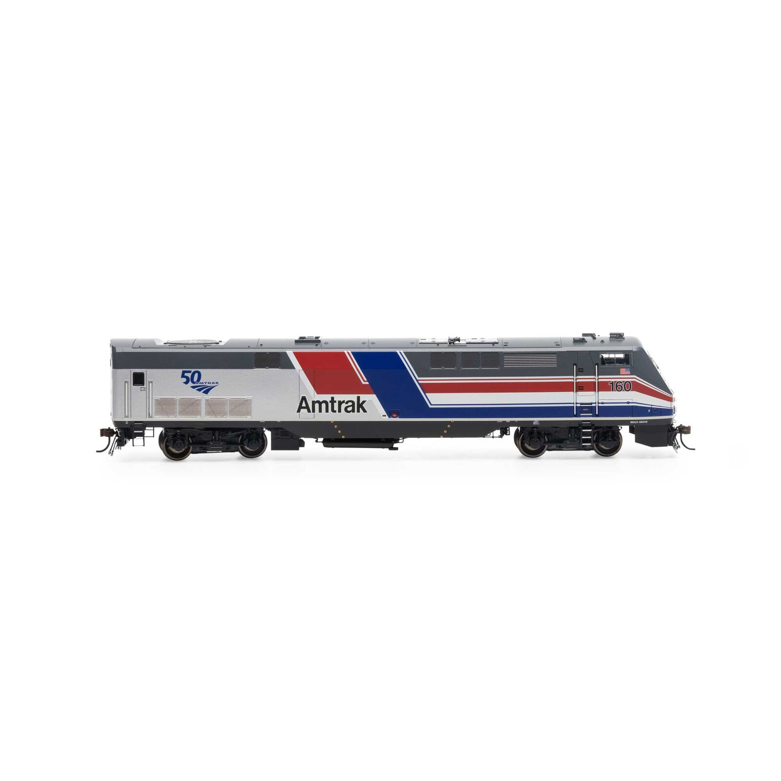HO P42 with DCC & Sound, Amtrak/50th Phase III #160 Model Train | Athearn