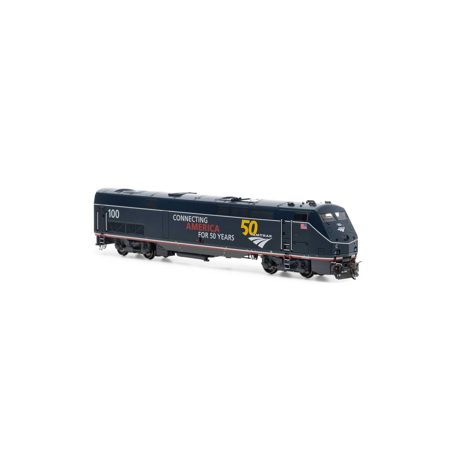 HO P42 with DCC & Sound,Amtrak/50th Midnight Blue#100 Model Train | Athearn