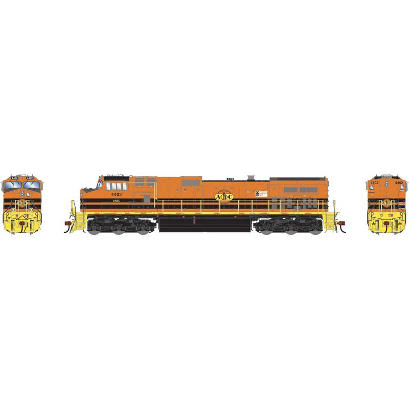 HO GE Dash 9-44CW Locomotive with DCC & Sound ARZC with Heralds & OLS Logo #4402 Model Train ...